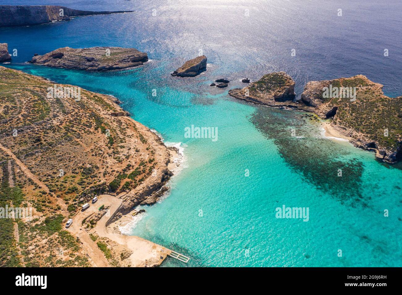 Malta scenic ocean view with rock formation hi-res stock photography ...
