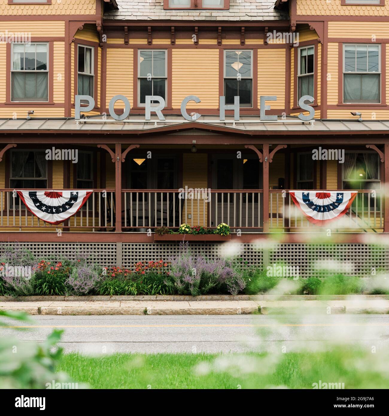 The Porches Inn at MASS MoCA, in North Adams, Massachusetts Stock Photo ...