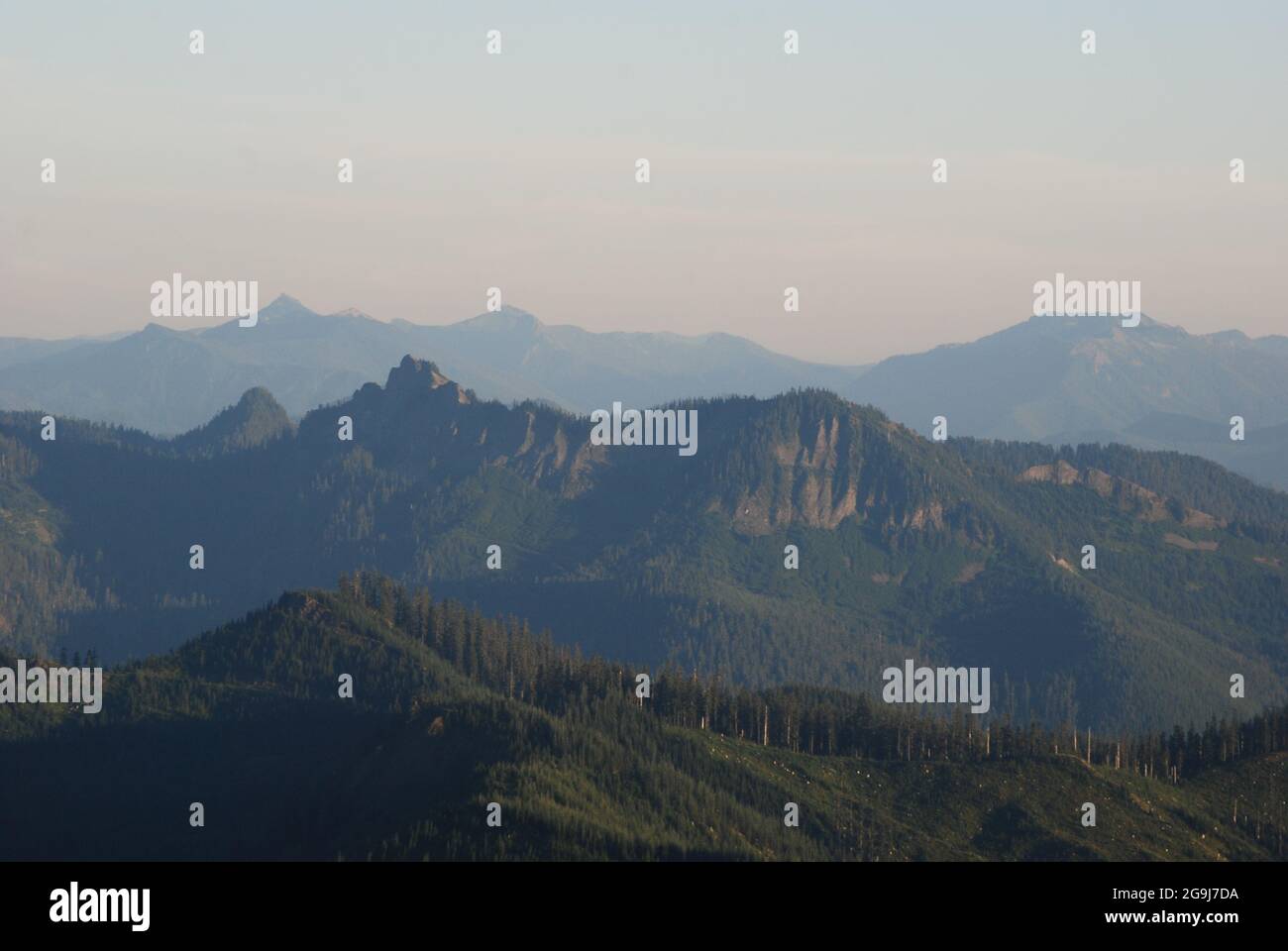 View from High Rock Lookout in the South Cascade Mountains of ...