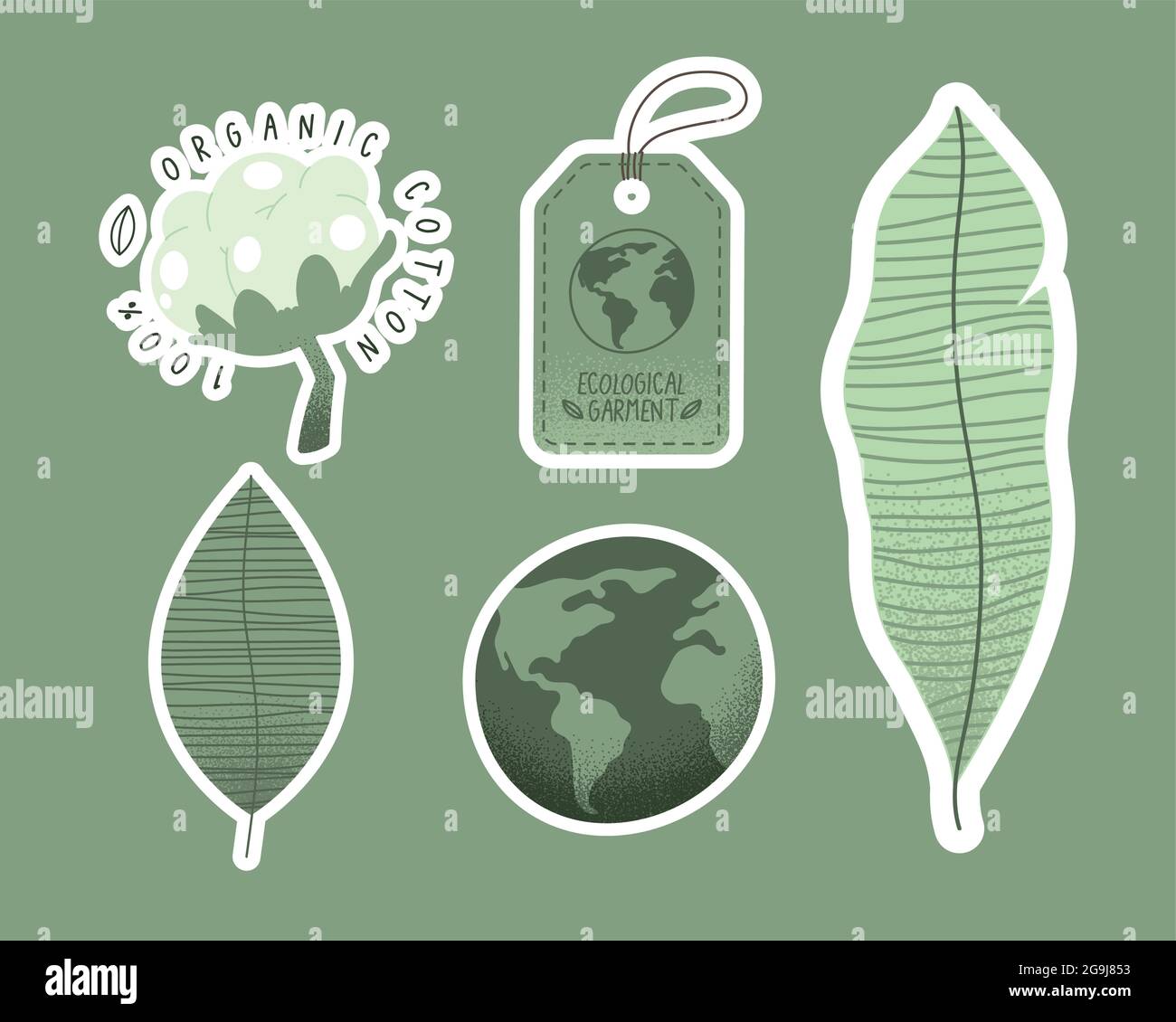 five ecological garment set icons Stock Vector Image & Art - Alamy