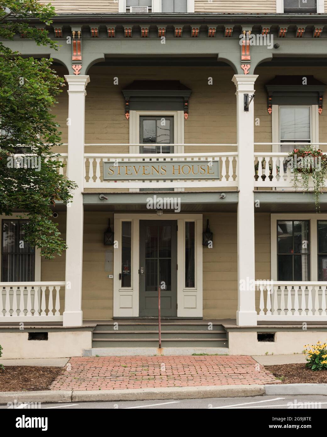 Stevens House sign, in Vergennes, Vermont Stock Photo - Alamy