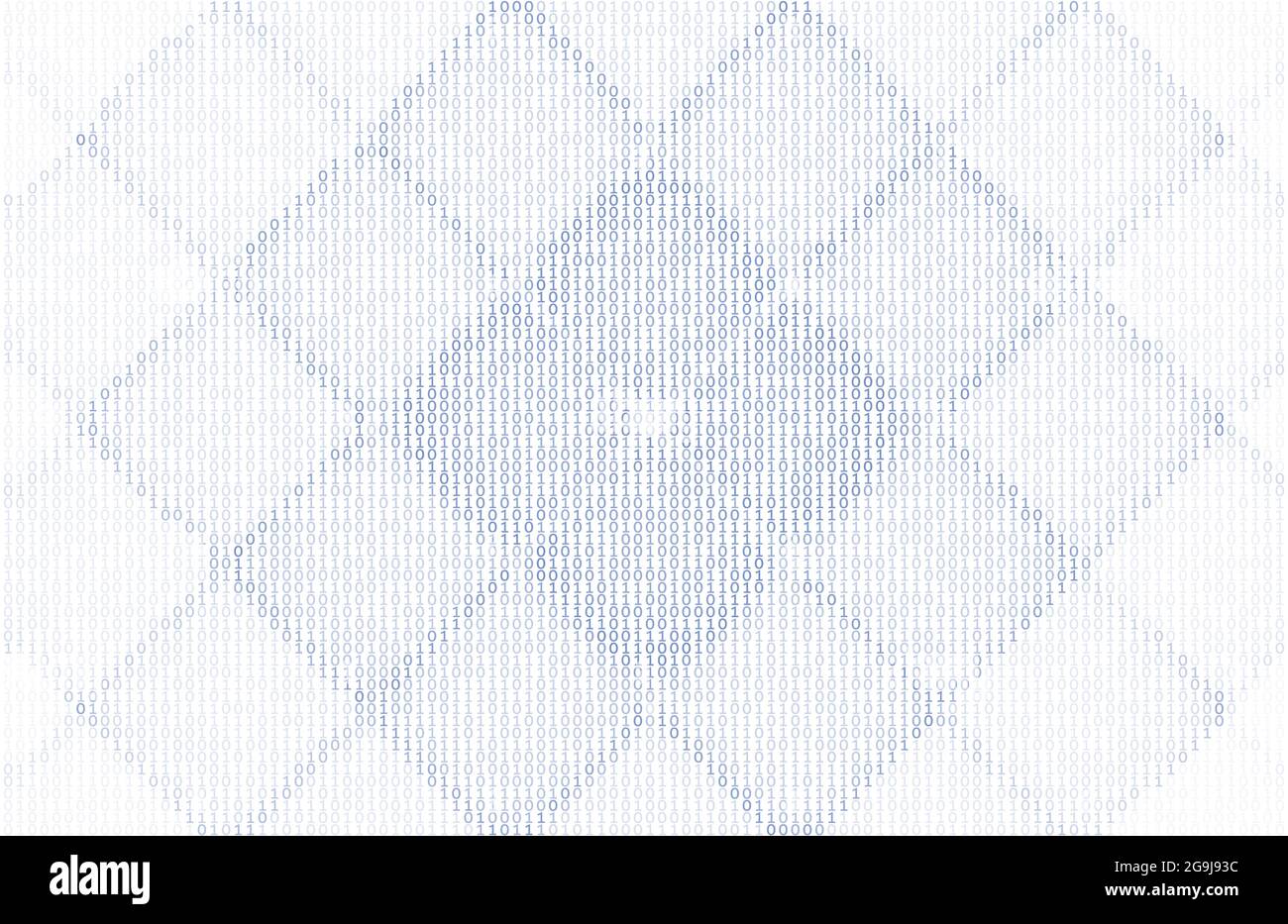 Binary Code Matrix With Zeros And Ones Digital Vector Graphic Pattern 0739