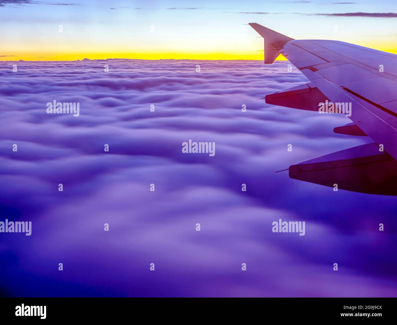 Aerial view above the dark clouds and sky, Inspiration concept ...