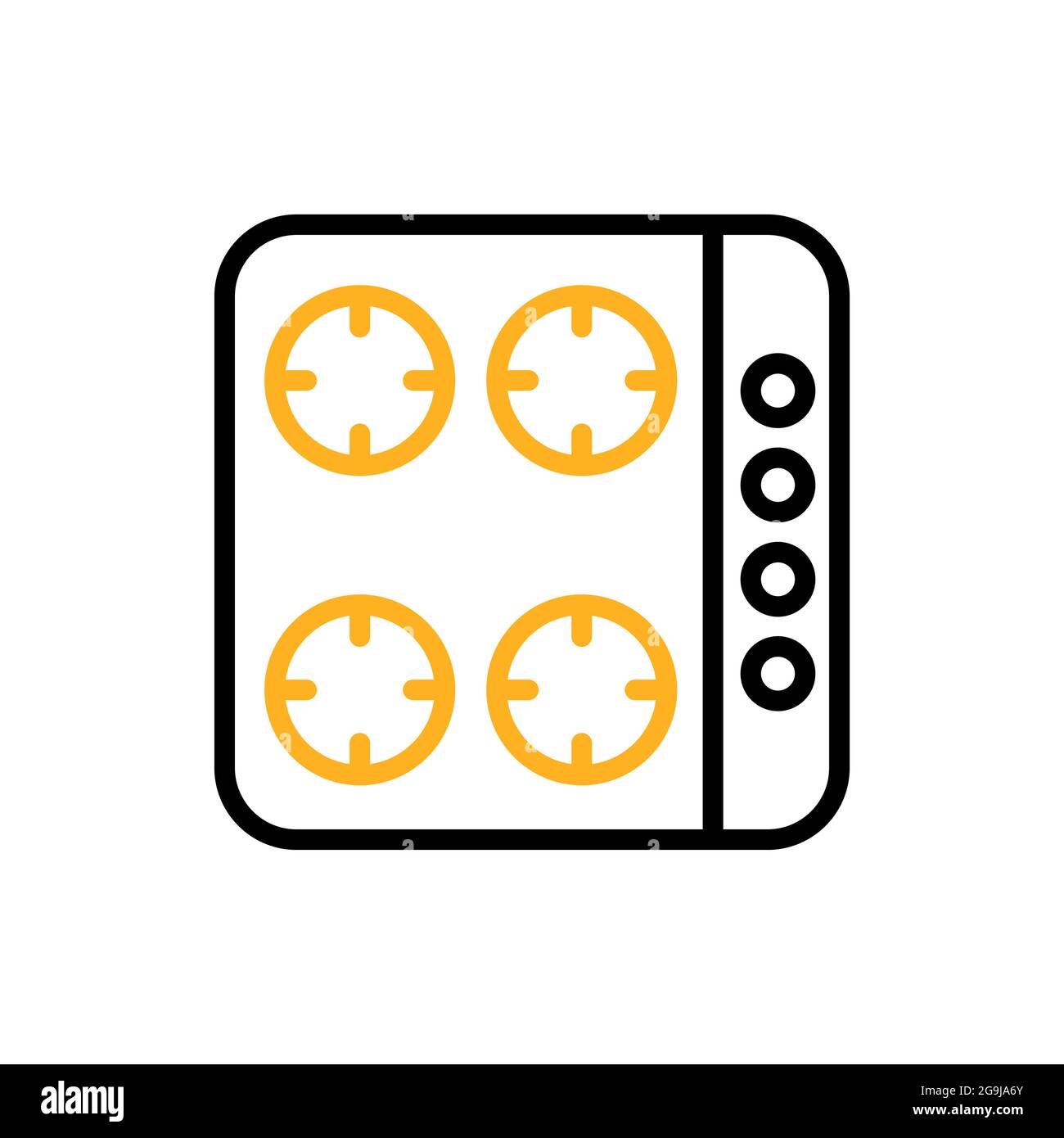 Cook top cooking panel, surface. Induction stove hob. Graph symbol for ...