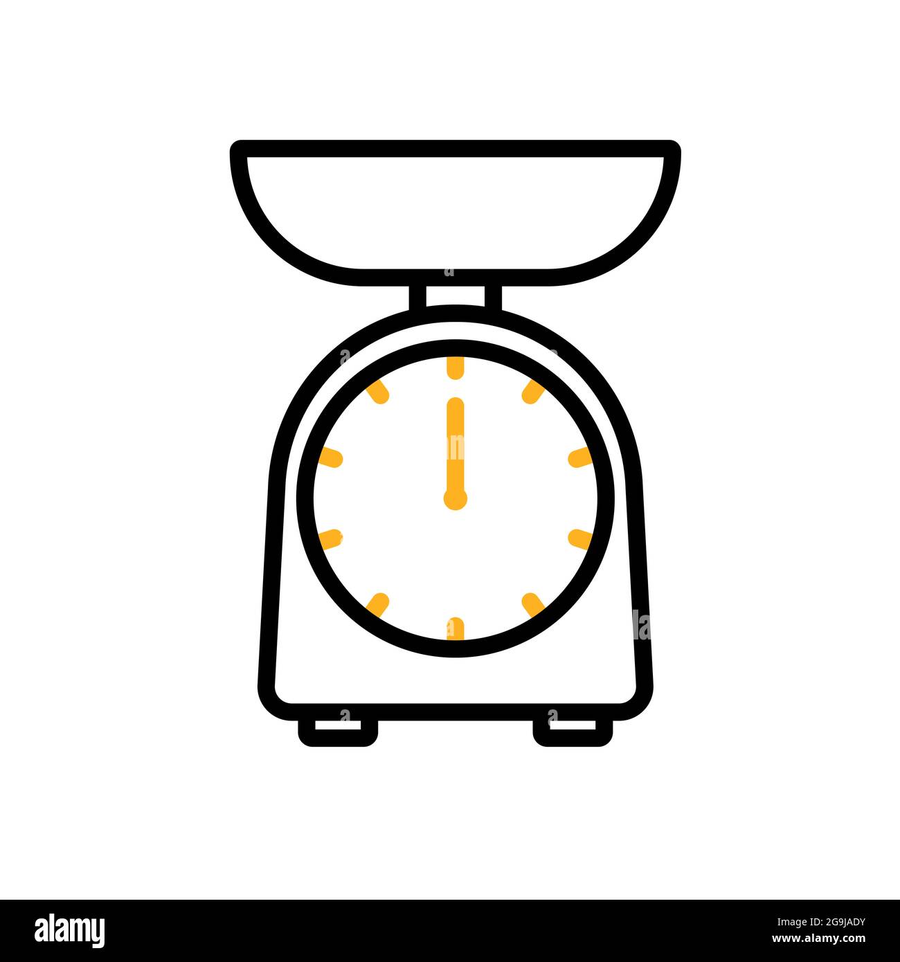 Scales vector icon. Kitchen appliance. Graph symbol for cooking web ...