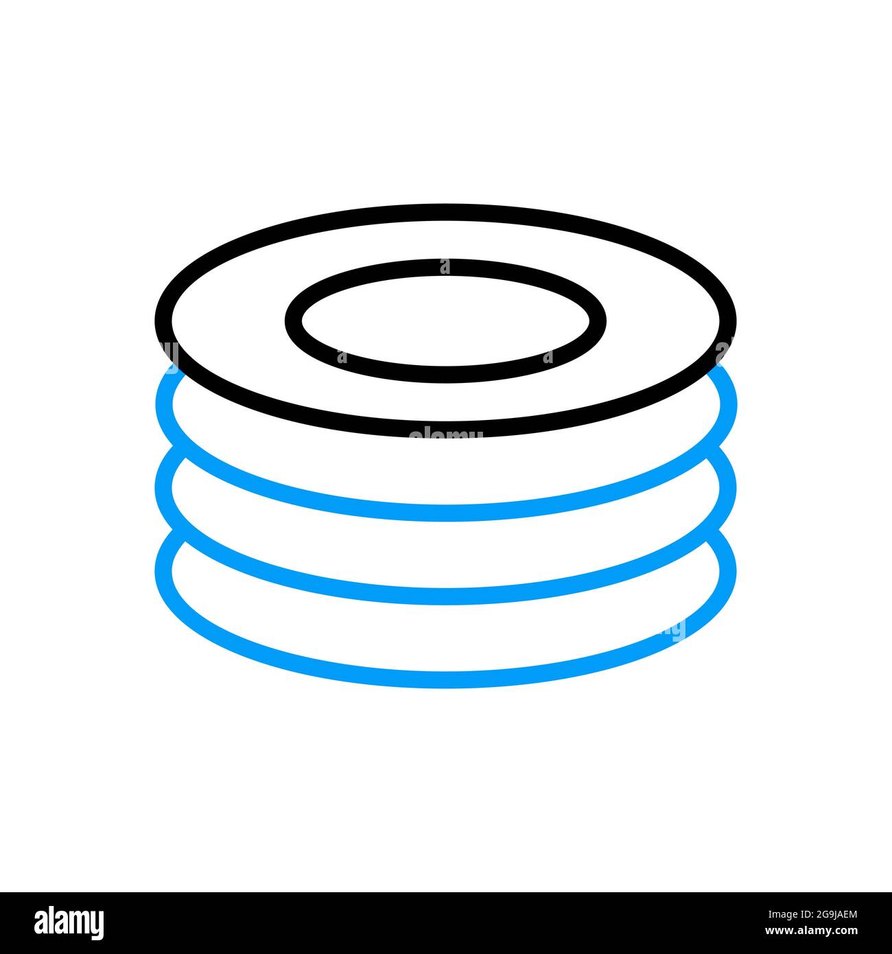 Stacked white dishes Stock Vector Images - Alamy