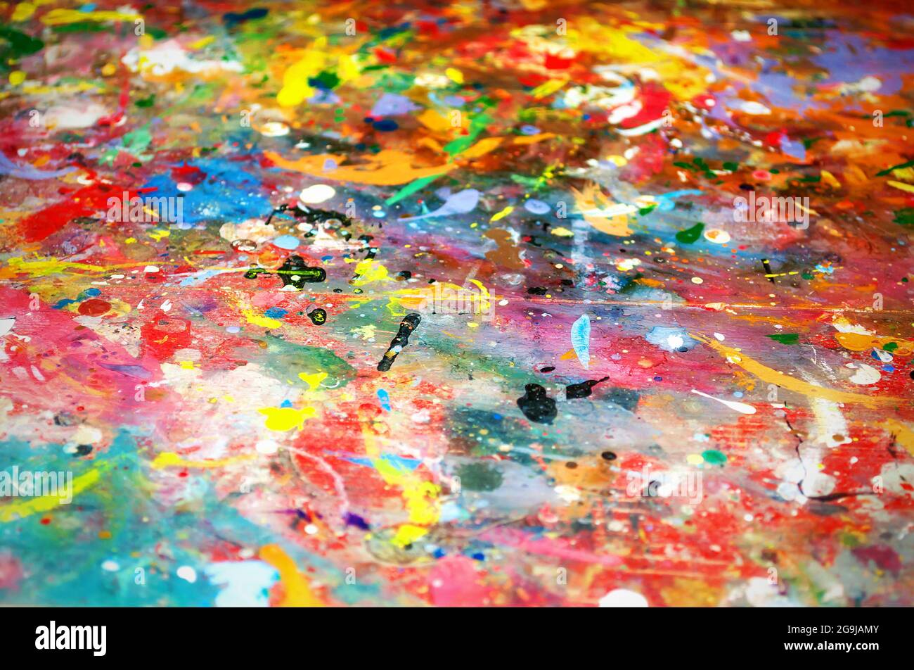 Colorful background of multicolored paint Stock Photo - Alamy