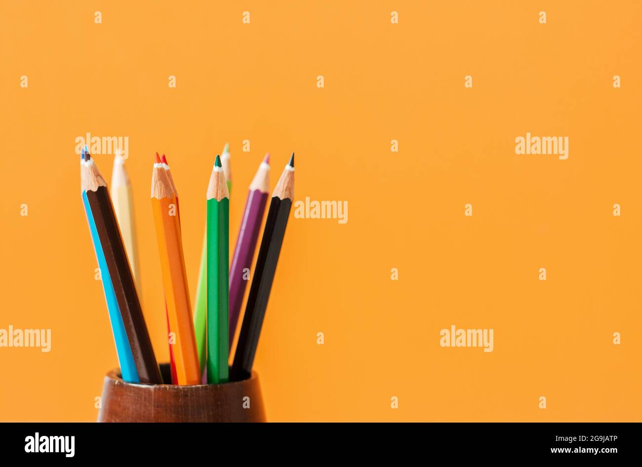 Creative Art Background made of colored pencils Stock Photo - Alamy