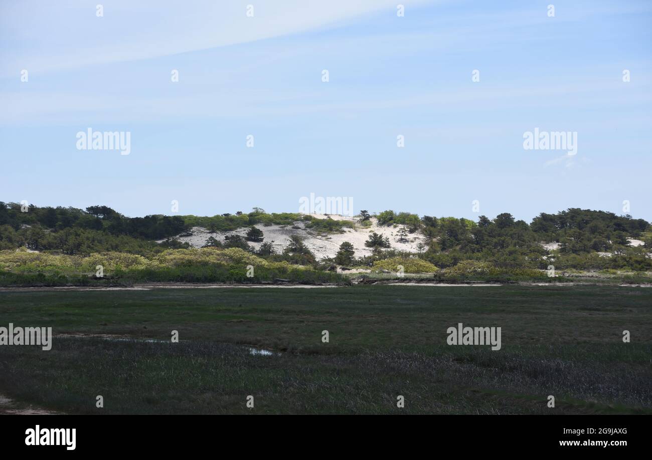 Sand dunes and tidal lands along Cape Cod Stock Photo - Alamy