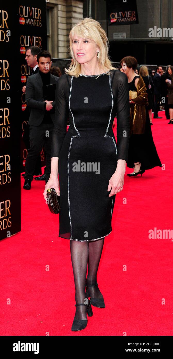 London, UK. Selina Scott at Olivier Awards 2013 at The Royal Opera ...