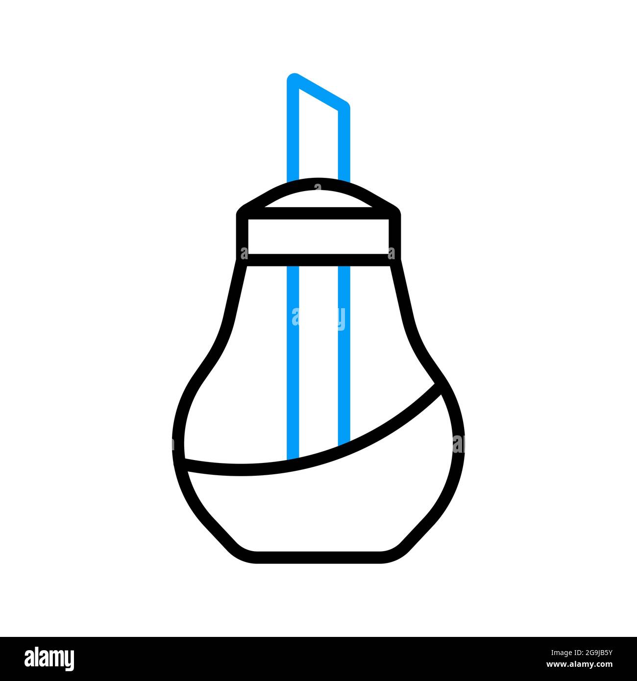 Sugar bowl shaker bottle vector icon. Kitchen appliance. Graph symbol ...