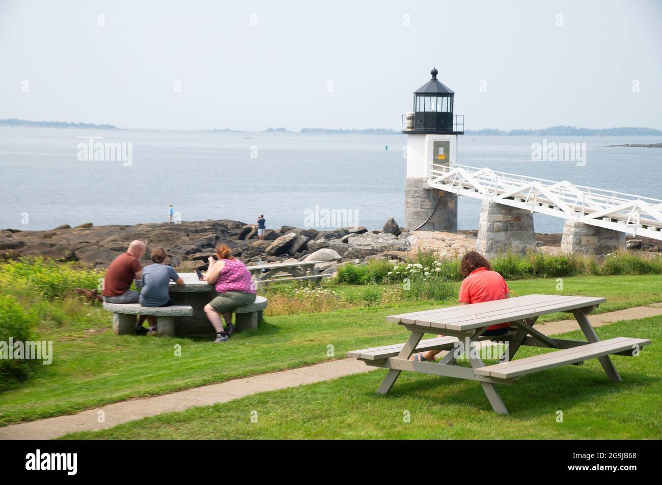 Marshall Point Lighthouse (1832 present tower 1857) in Port Clyde ...