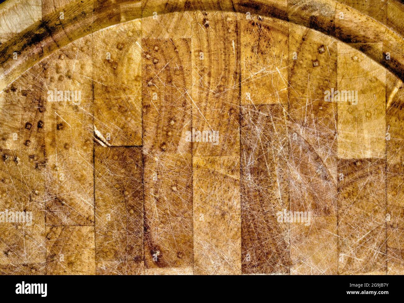Old worn, cracked and scratched wooden cutting board Stock Photo - Alamy