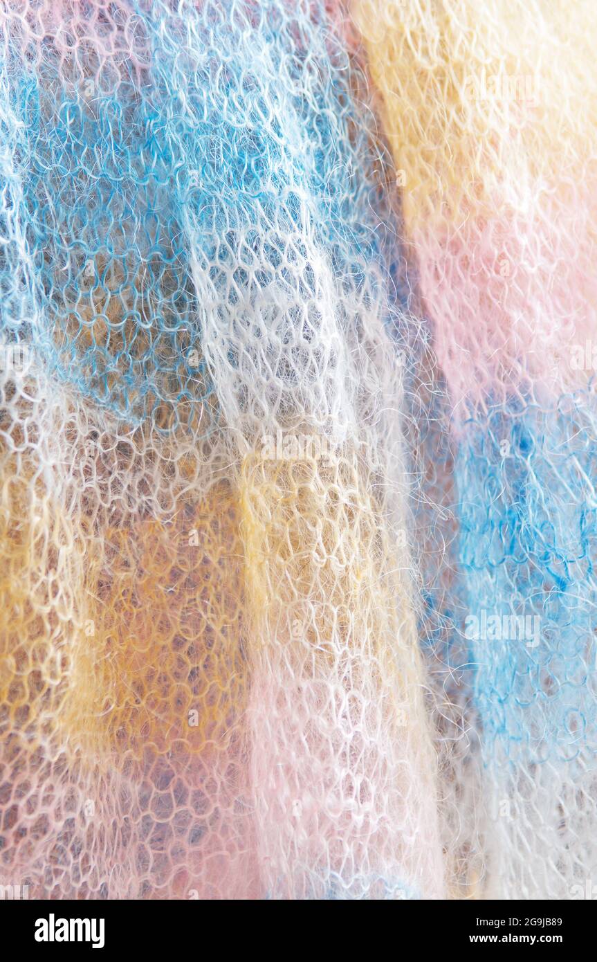 downy knitted shawls can use as background Stock Photo - Alamy