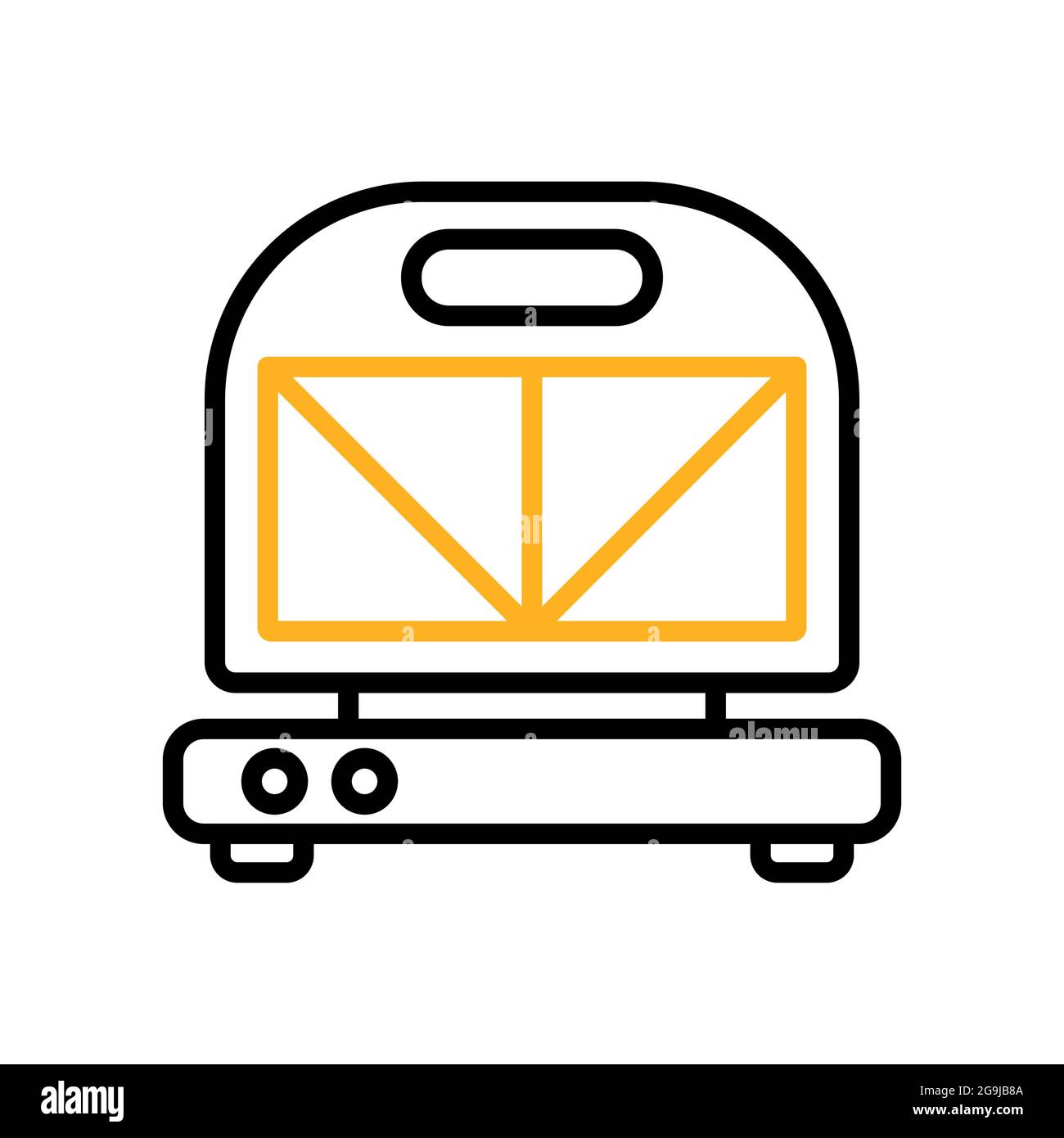 Kitchen sandwich maker vector icon. Electric kitchen appliance. Graph ...