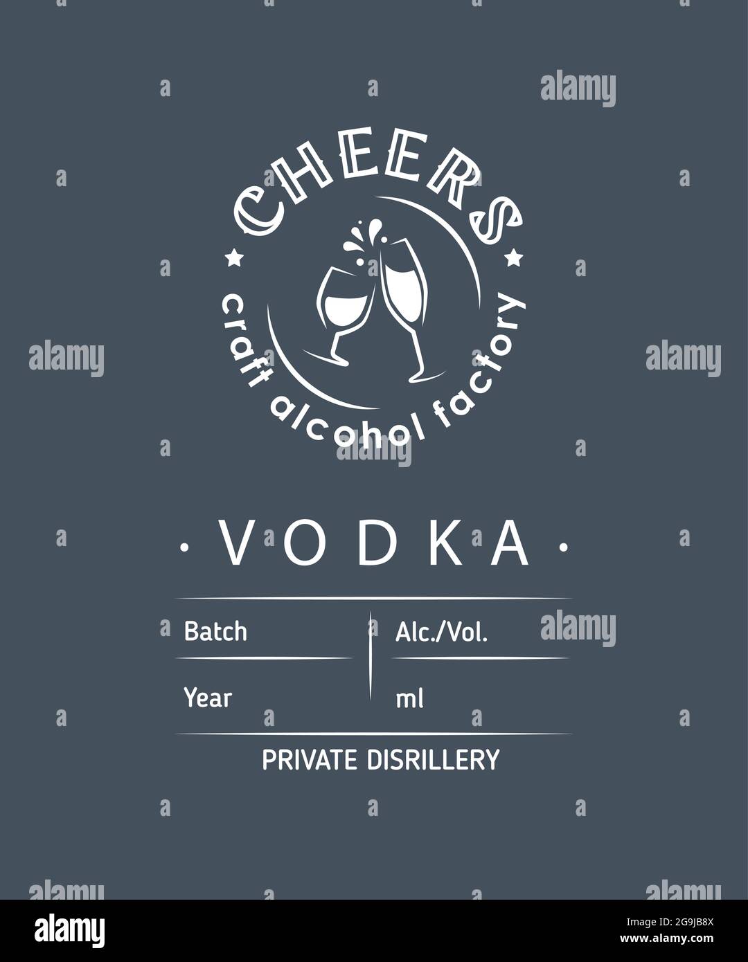 vodka label design with ethnic elements in thin line style. Alcohol ...