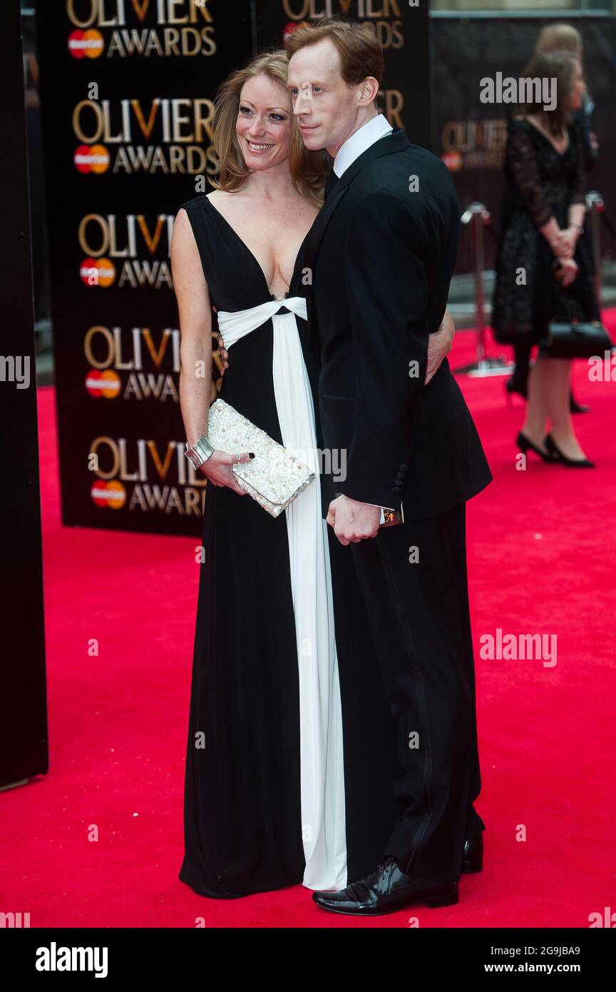 London, UK. Ed Watson and Wife at the Olivier Awards at The Royal Opera ...