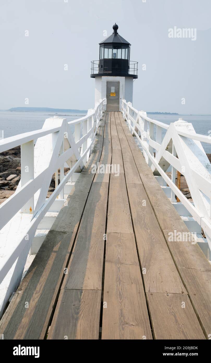 Marshall Point Lighthouse (1832 present tower 1857) in Port Clyde ...