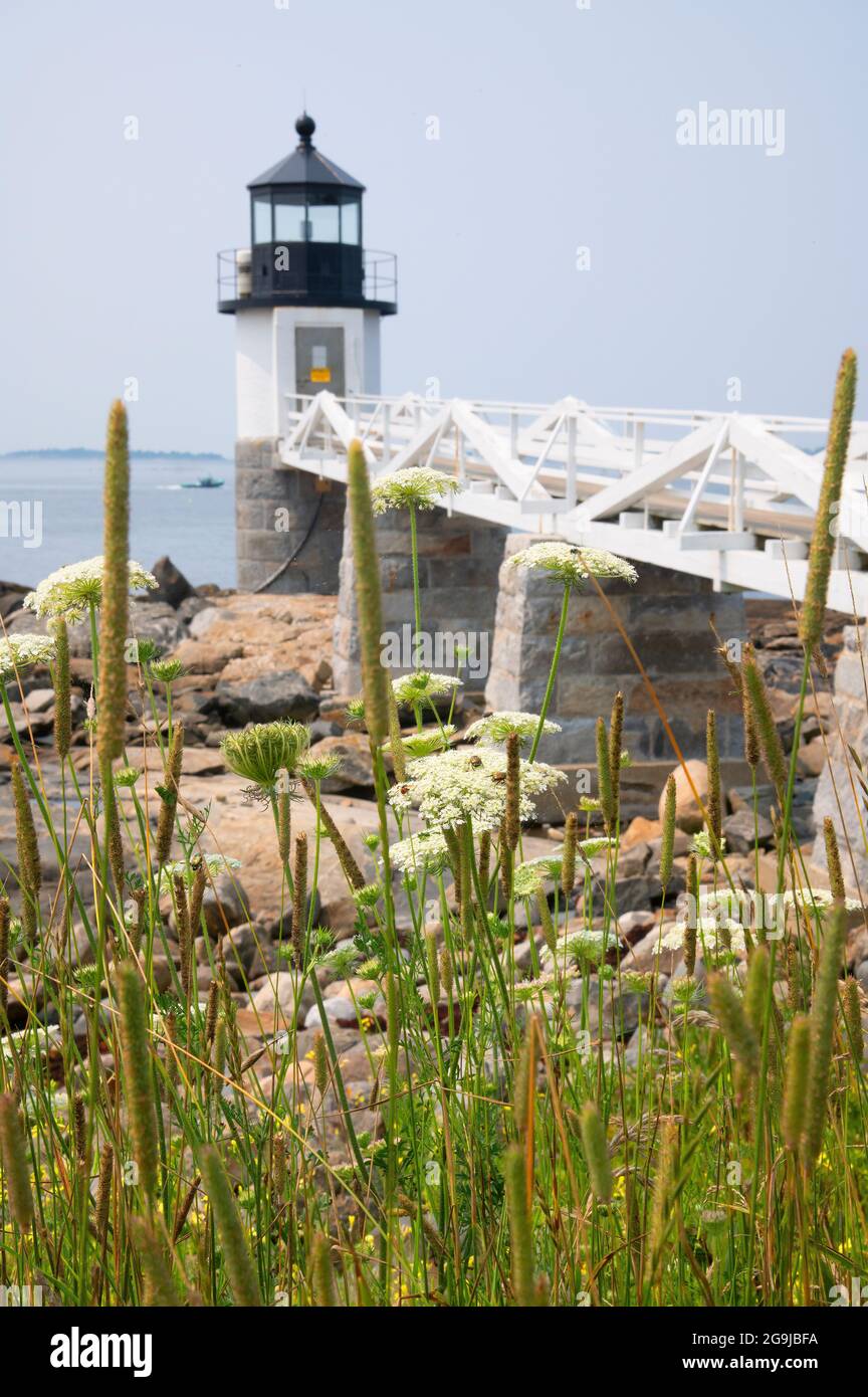 Marshall Point Lighthouse (1832 present tower 1857) in Port Clyde ...
