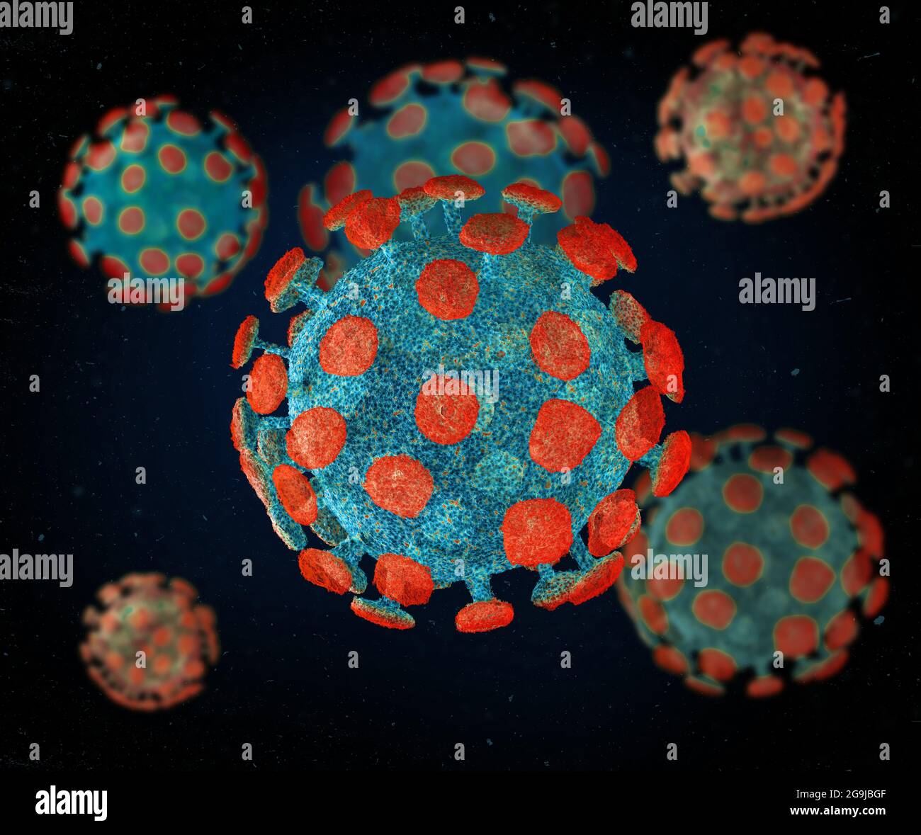 Blood flow with virus COVID-19, SARS-CoV-2 conept background Stock ...