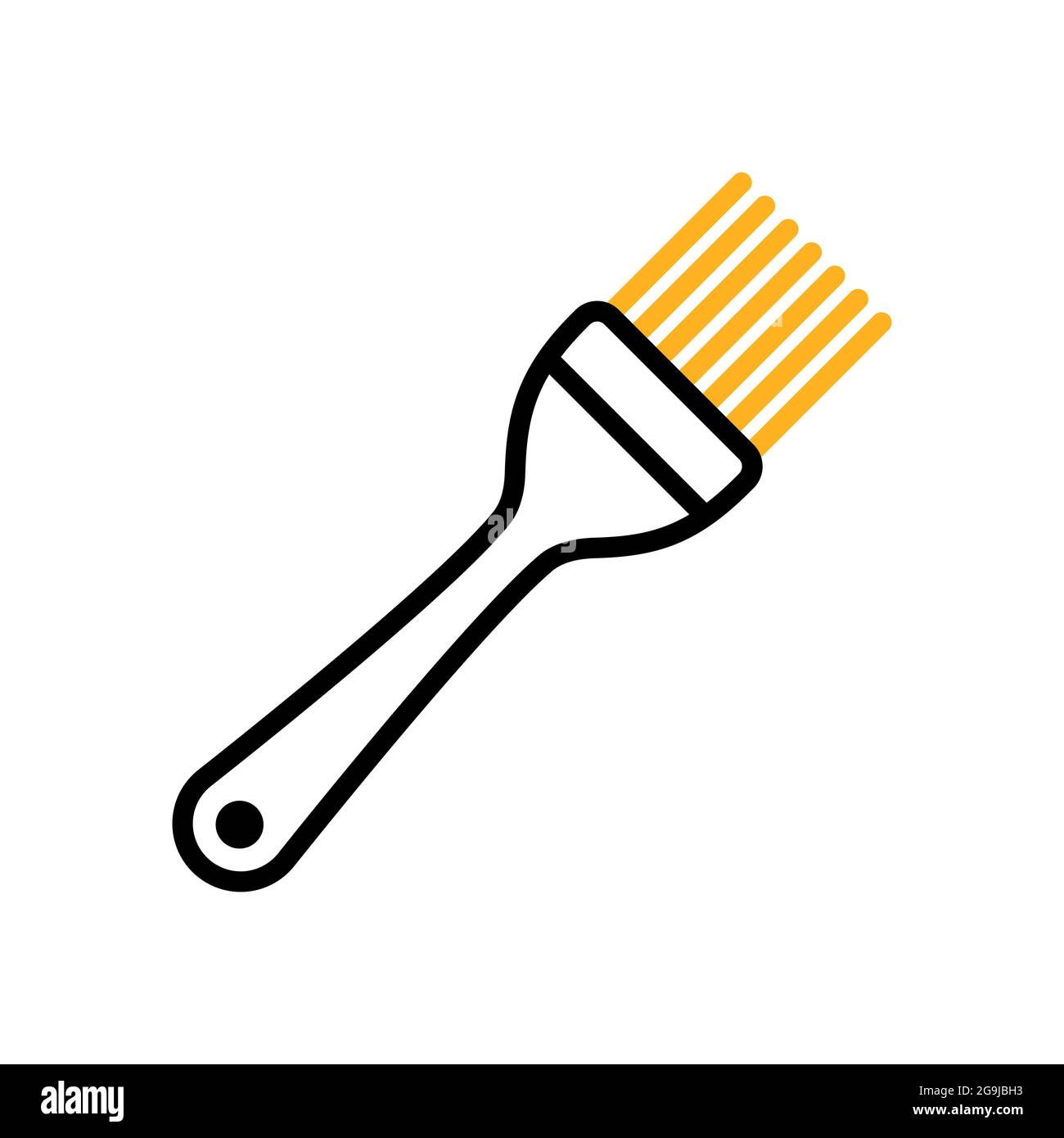 Silicone cooking brush vector icon. Kitchen appliances. Graph symbol ...