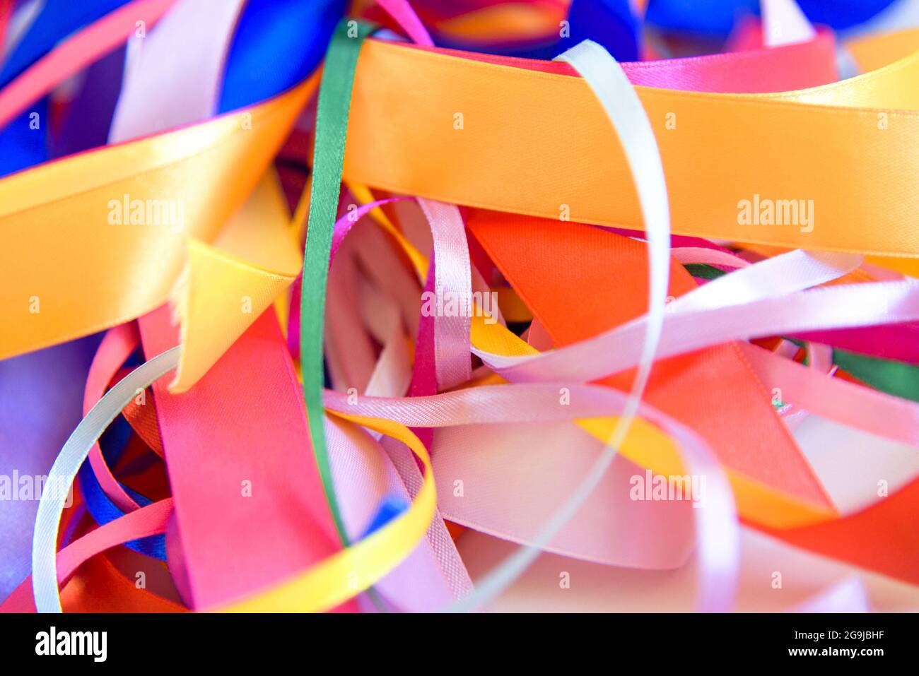 The mixed colored satin ribbons. background from colorful ribbon Stock ...
