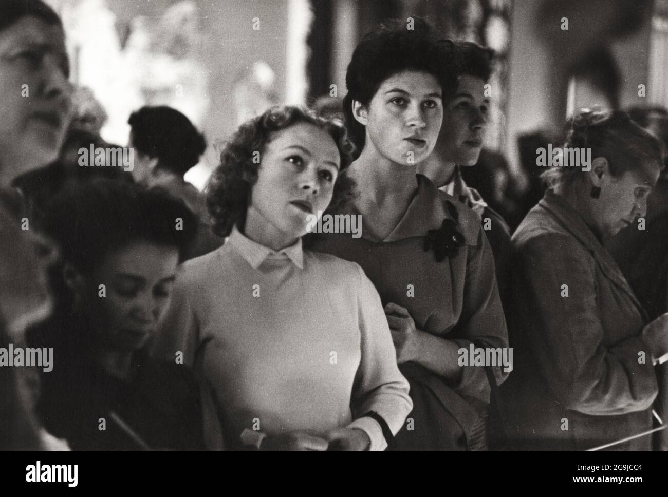 Fashion show in Moscow during Soviet times, 1956 Stock Photo - Alamy