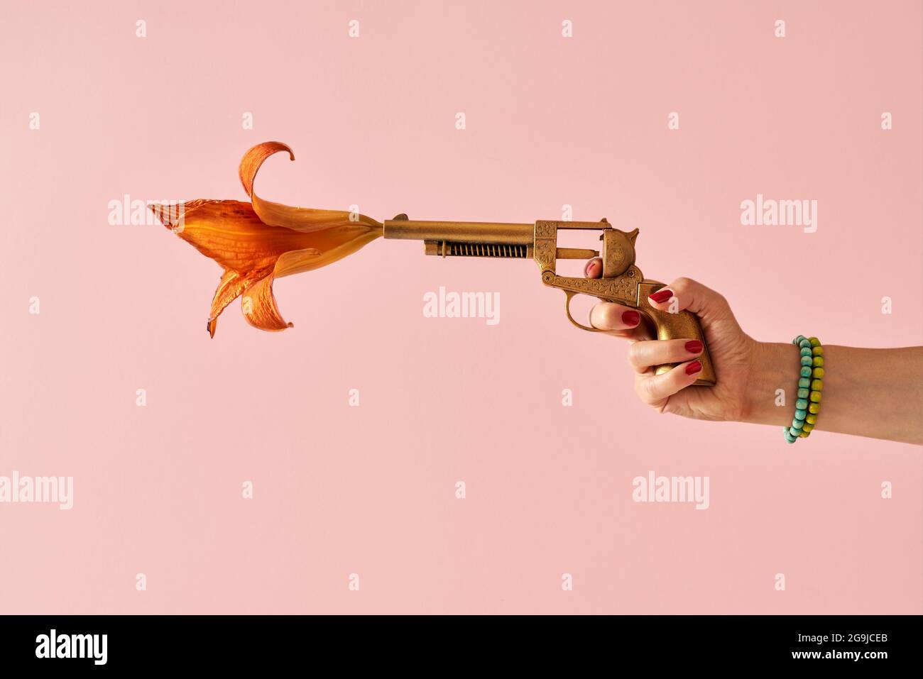 Gun Shooting Flowers