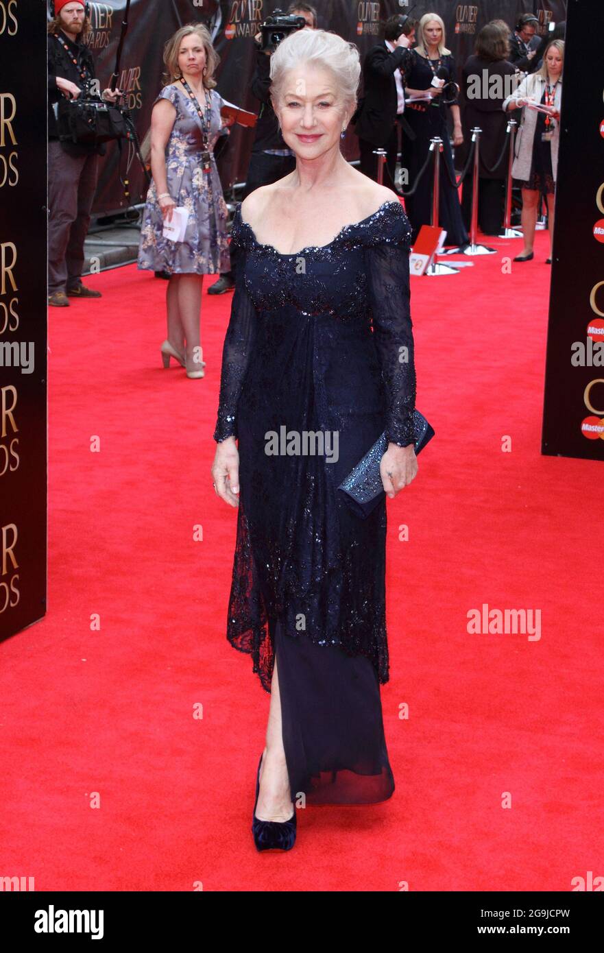 London, UK. Dame Helen Mirren at The Olivier Awards 2013 at the Royal ...