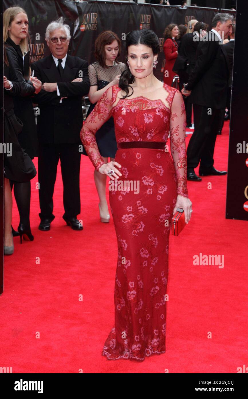 London, UK. Idina Menzel at The Olivier Awards 2013 at the Royal Opera ...