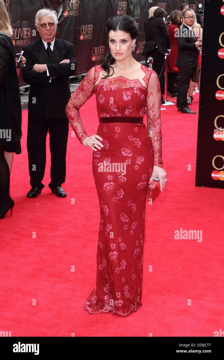 London, UK. Idina Menzel at The Olivier Awards 2013 at the Royal Opera ...