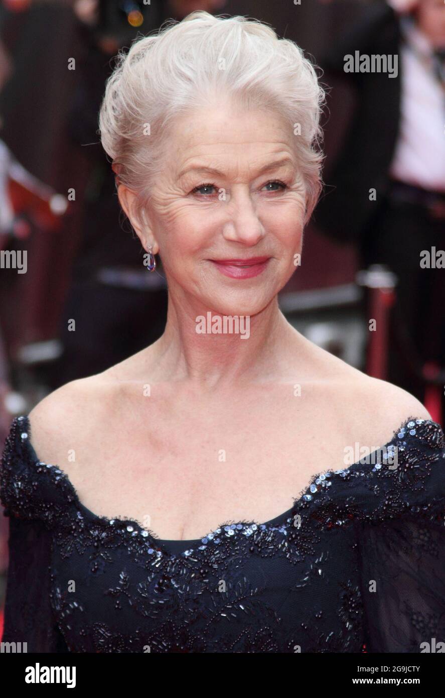 London, UK. Dame Helen Mirren at The Olivier Awards 2013 at the Royal ...