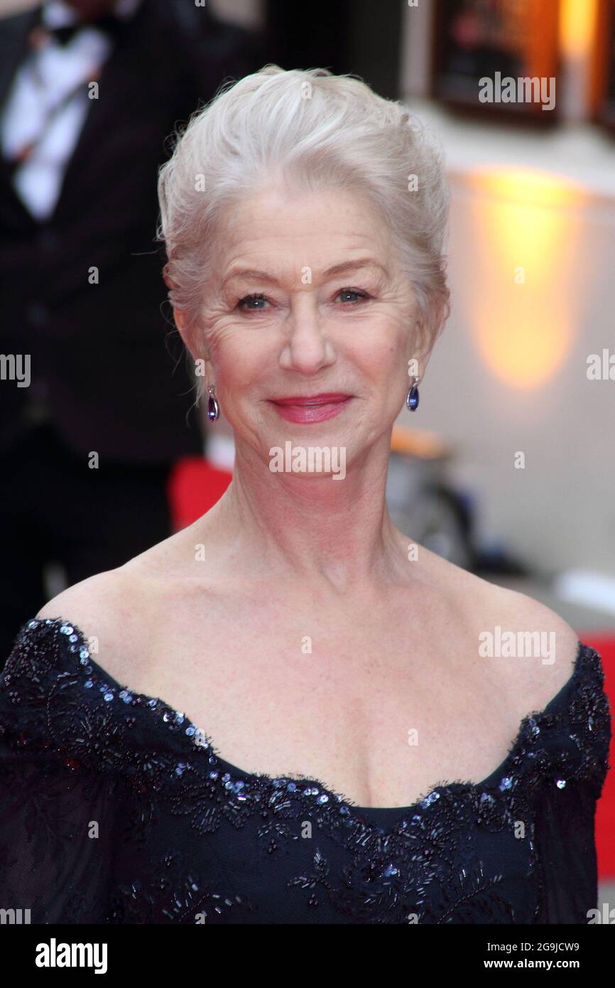 London, UK. Dame Helen Mirren at The Olivier Awards 2013 at the Royal ...