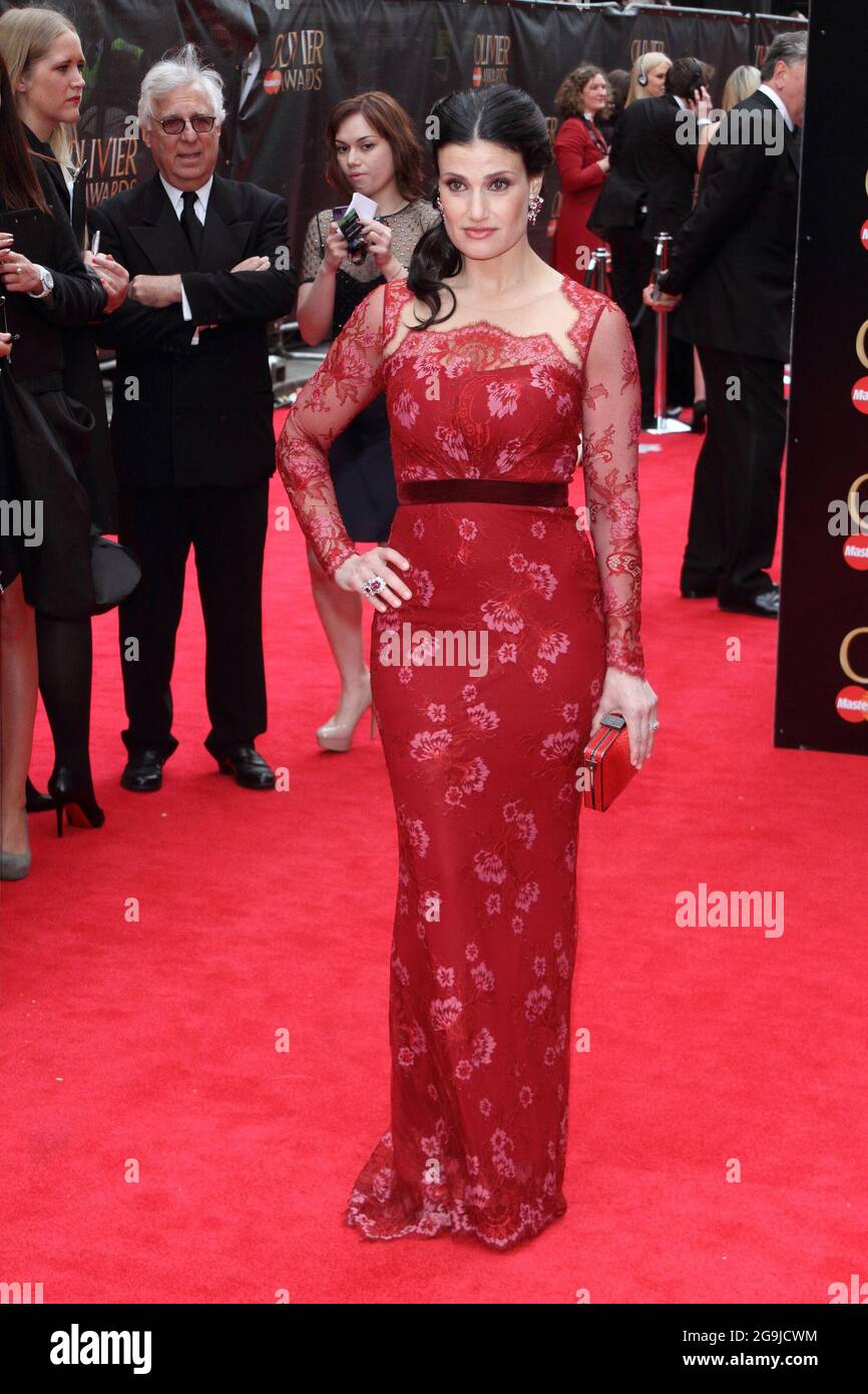 London, UK. Idina Menzel at The Olivier Awards 2013 at the Royal Opera ...
