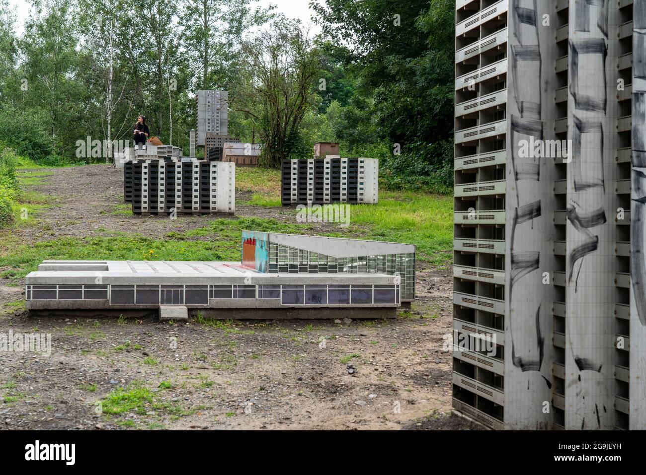 Landscape Park Duisburg North, art installation Neustadt by artists ...