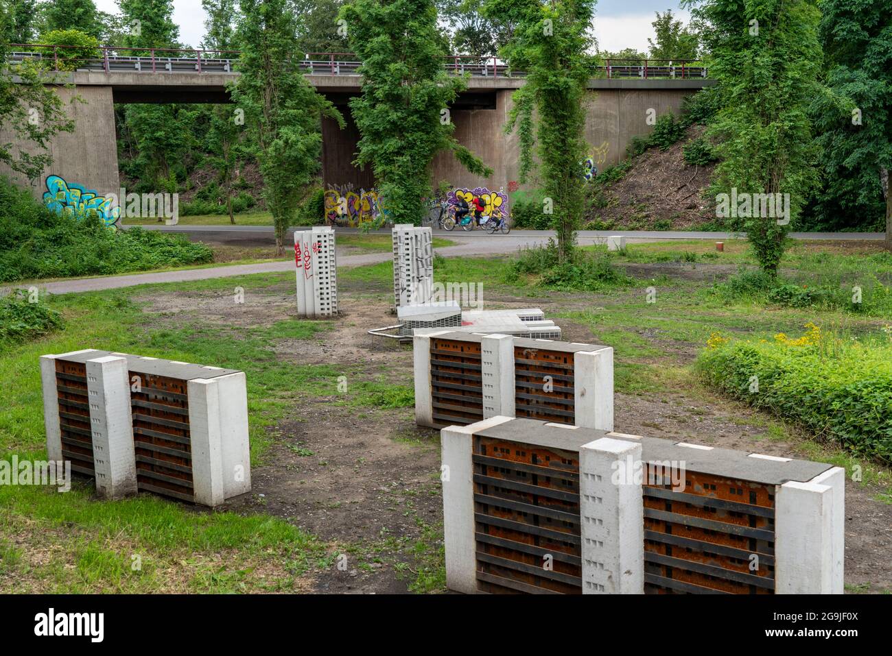 Landscape Park Duisburg North, art installation Neustadt by artists ...