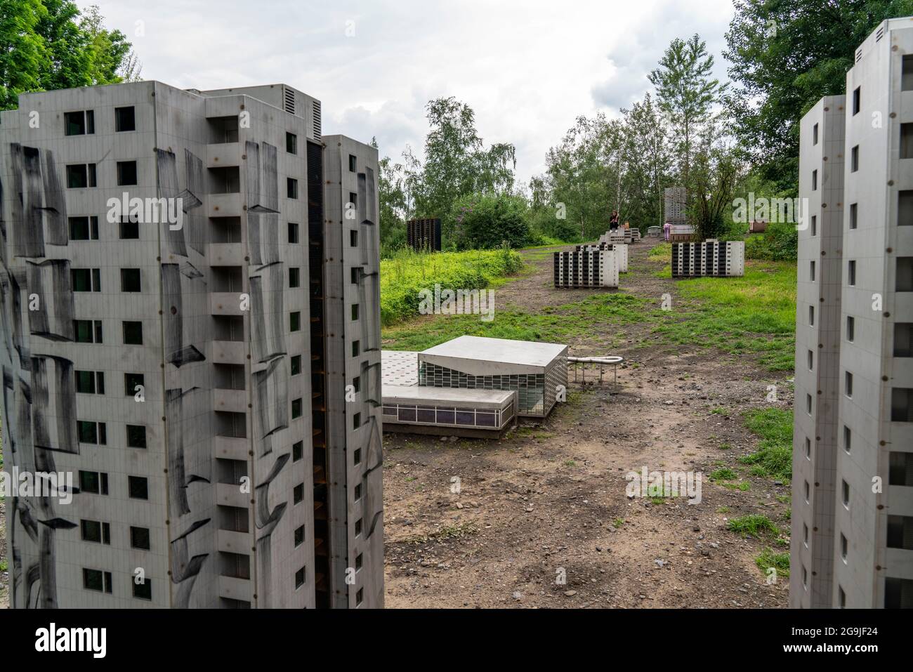 Landscape Park Duisburg North, art installation Neustadt by artists ...