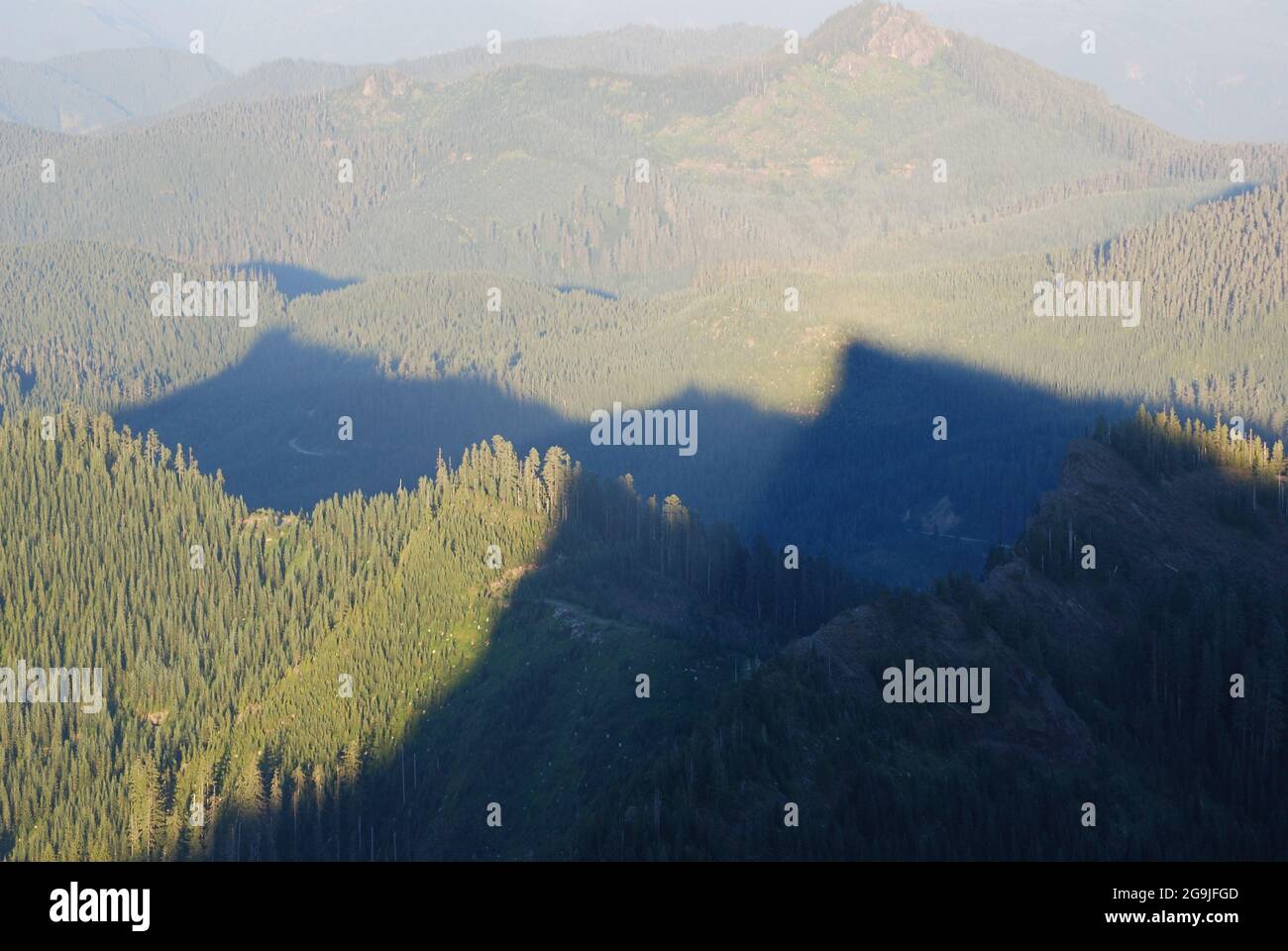 View from High Rock Lookout in the South Cascade Mountains of ...