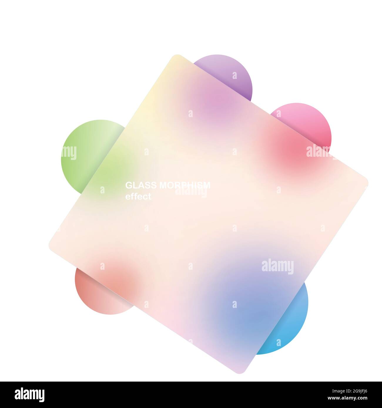 Modern background with glass morphism vector effect. Transparent glass ...