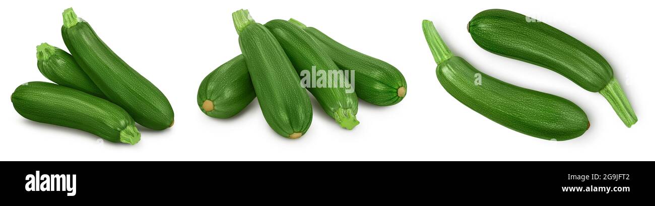 Fresh whole zucchini isolated on white background with clipping path ...