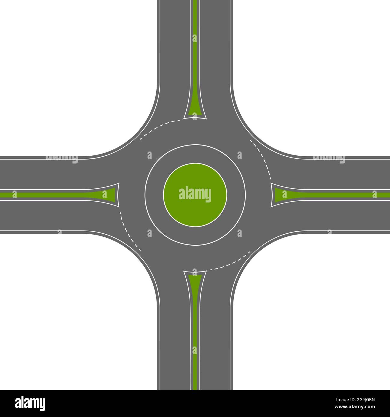 Empty roundabout top view. Circular traffic intersection. Round road ... Empty roundabout top view. Circular traffic intersection. Round road ...