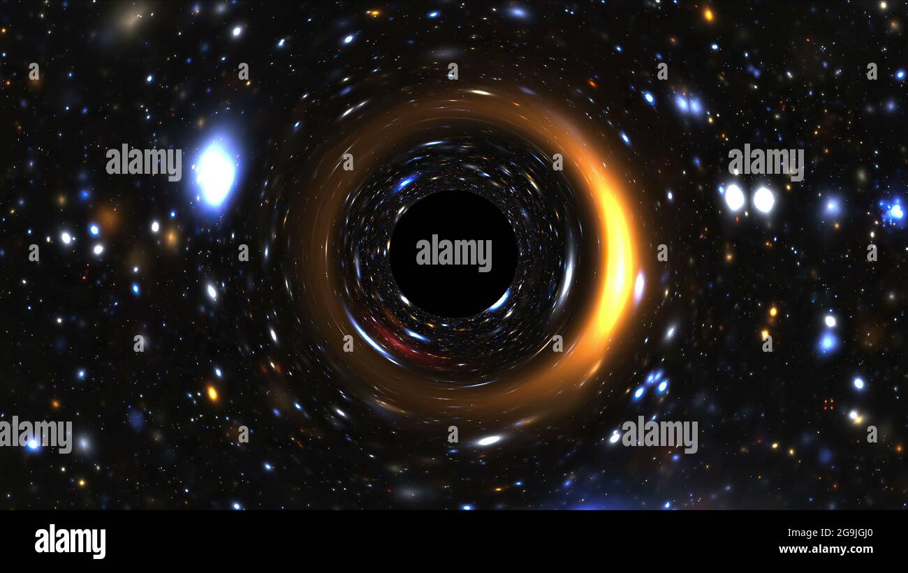 Space Tunnel With Galaxy and Nebulae simulation Stock Photo - Alamy
