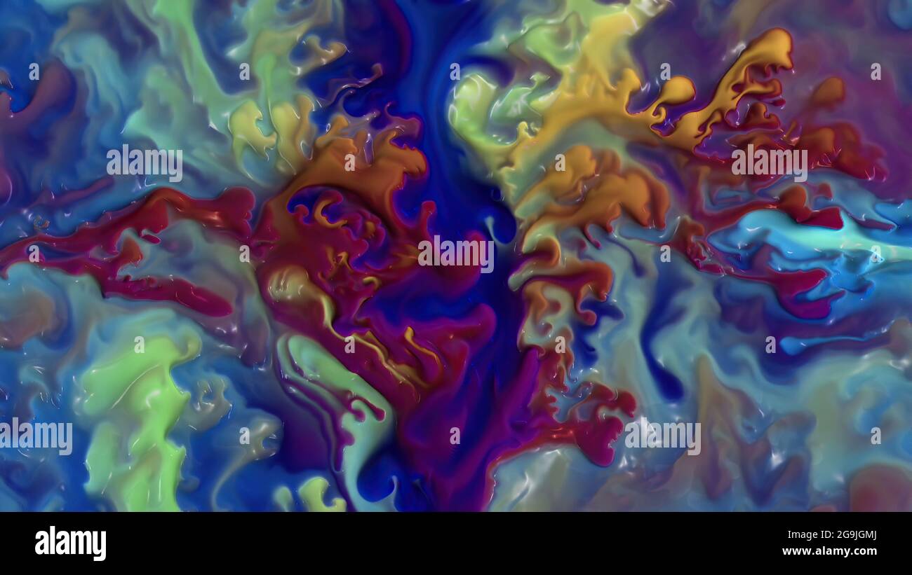 Colorful paint mix with gradient vivid colors Stock Photo - Alamy