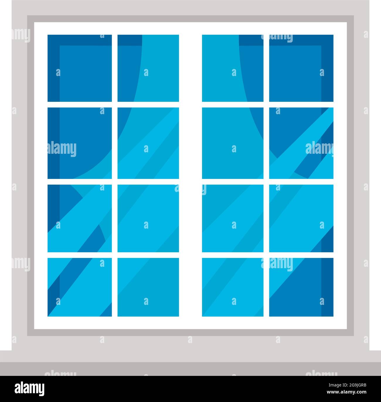 blue window on white background Stock Vector Image & Art - Alamy