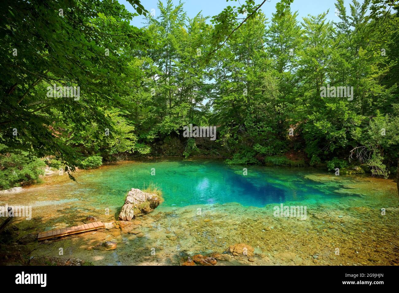water spring Blue Eye In Montenegro Stock Photo - Alamy