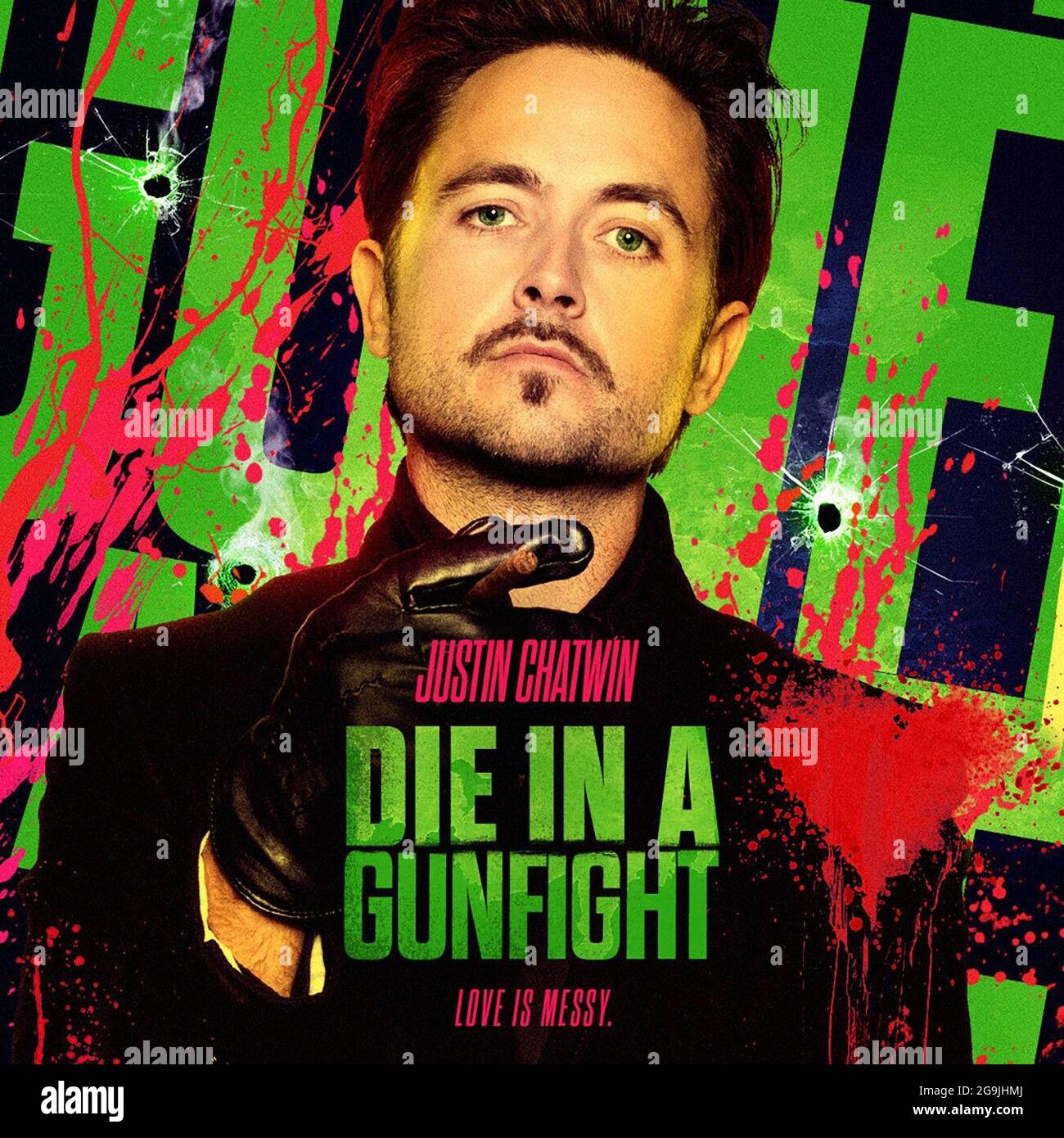 DIE IN A GUNFIGHT, US character poster, Justin Chatwin, 2021 ...