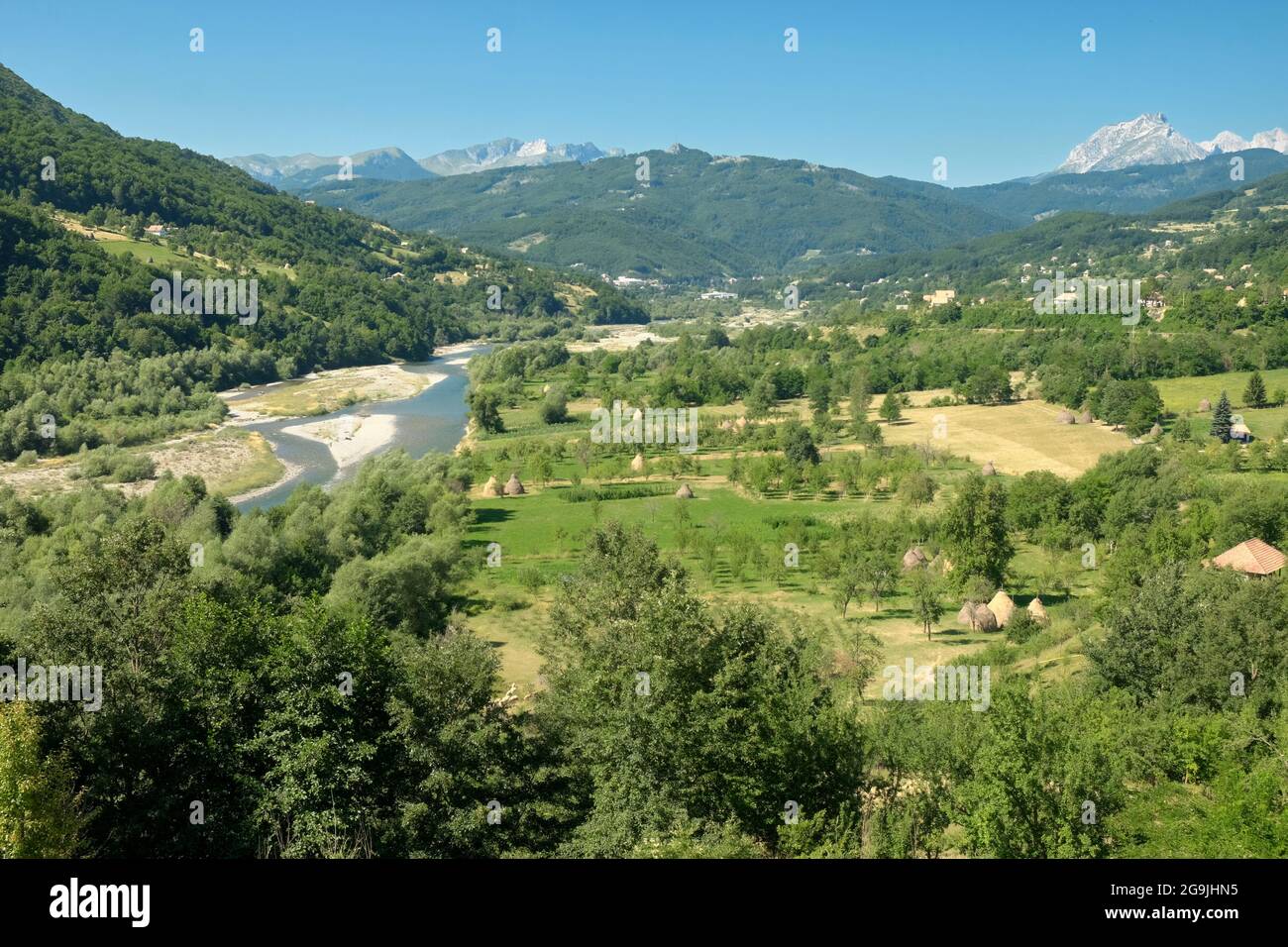 rural landscape between Andrijevica and Berane, Montenegro Stock Photo ...