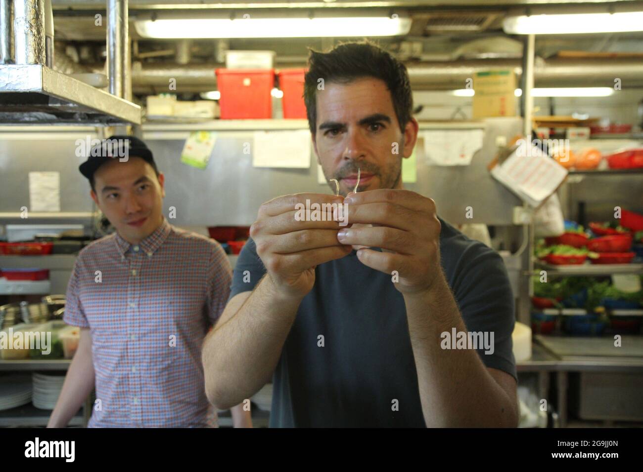 FIN, Eli Roth comparing imitation shark fin with the real thing in Hong ...