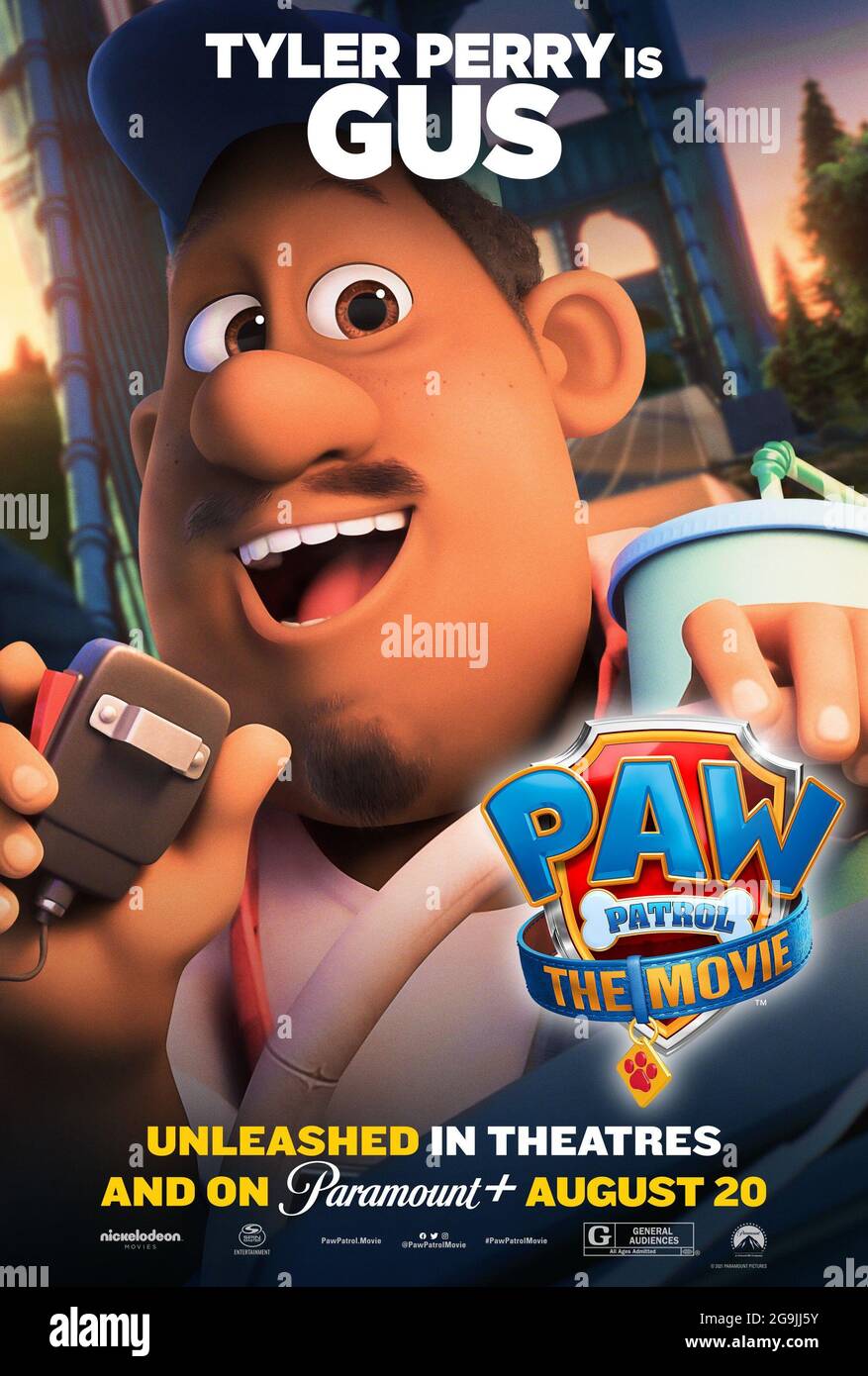 PAW PATROL: THE MOVIE, character poster, Gus (voice: Tyler Perry), 2021 ...