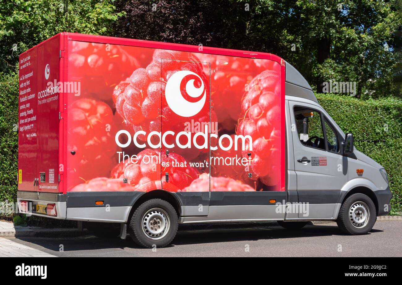 Groceries deliveries transport transportation ocado delivery van hi-res ...